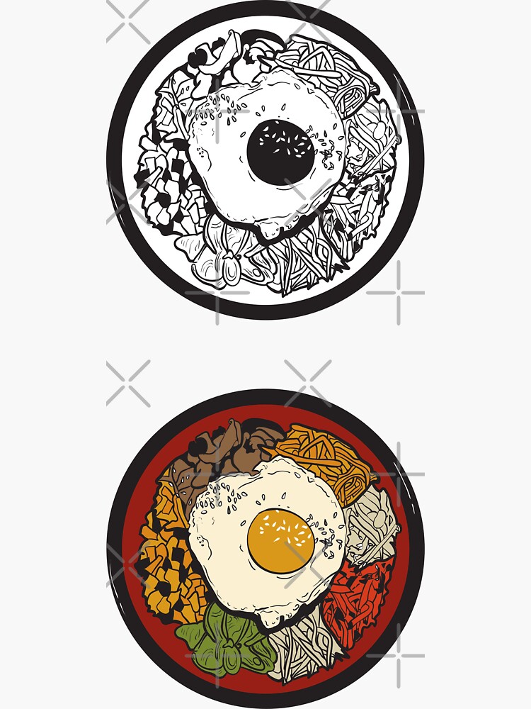 "Bibimbap" Sticker for Sale by nanaminhae | Redbubble