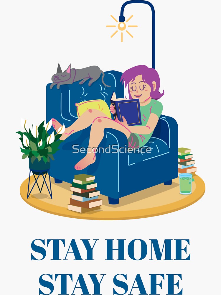 ""STAY HOME STAY SAFE" Coronavirus Lockdown" Sticker for Sale by ...