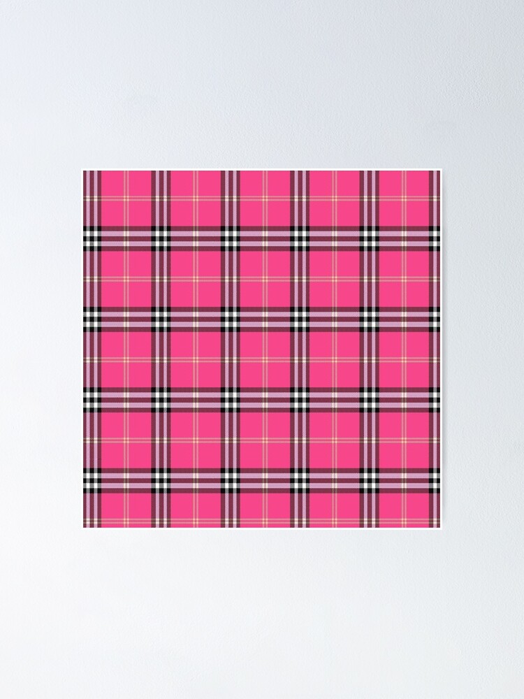 "Y2k Pink Plaid Pattern " Poster for Sale by yellowwpaint | Redbubble