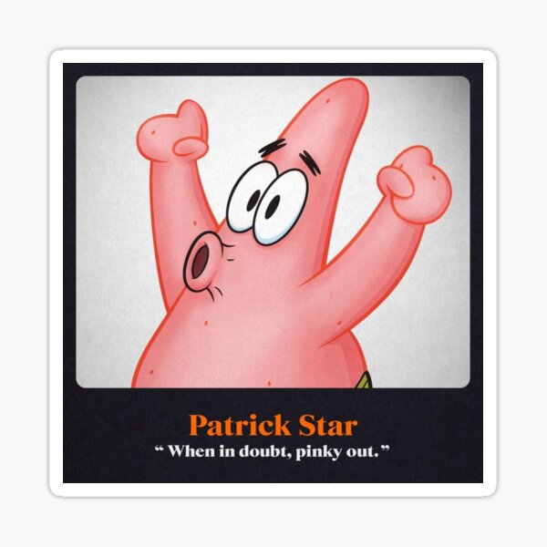 Pegatina «Firma del anuario de Patrick Star - En caso de duda, meñique ...