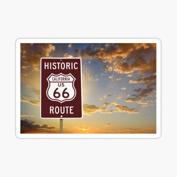 "Route 66" Sticker by Kenobass | Redbubble