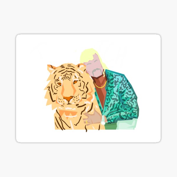 "Tiger King Geometric Colourful Netflix Joe Exotic" Sticker for Sale by ...