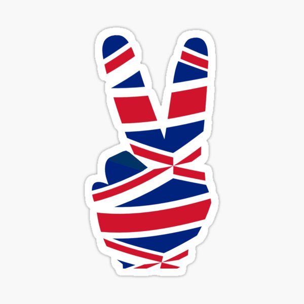 "British Peace Sign " Sticker by simpsonvisuals | Redbubble