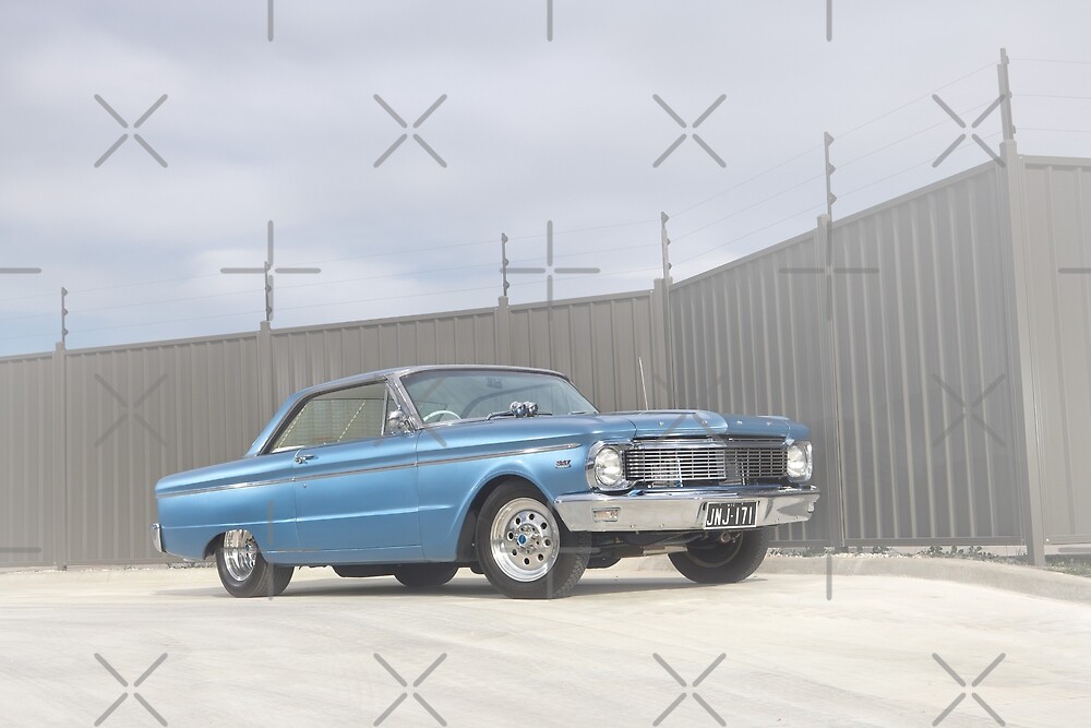 "Blue Ford Falcon XP Coupe" by John Jovic | Redbubble