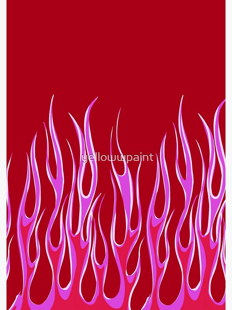 "Y2k Pink Flames Print Pattern " Spiral Notebook for Sale by ...