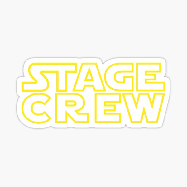 "STAGE CREW Space Logo" Sticker by callmeberty | Redbubble