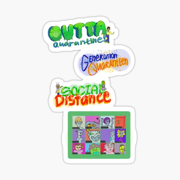 "Covid19 Quarantine sticker pack 3 by Kéeml" Sticker by Keeml | Redbubble