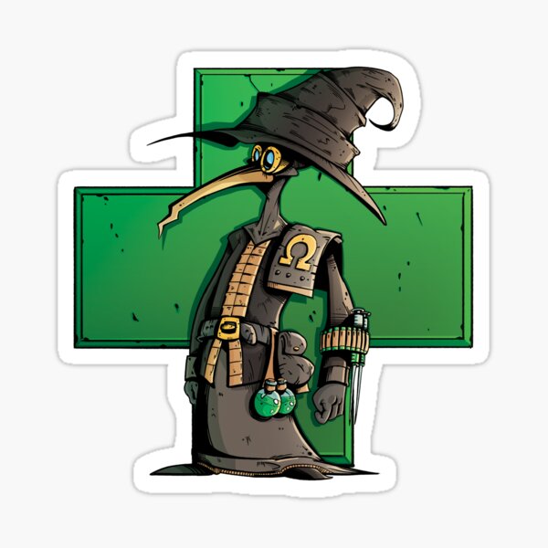 "Plague Doctor - Last Aid" Sticker for Sale by GrayDawn | Redbubble