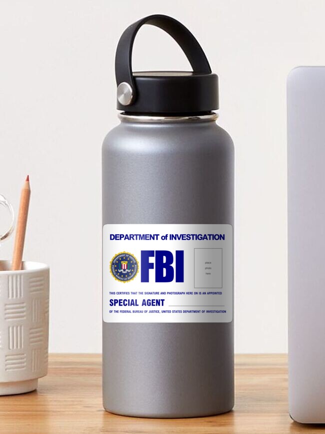 "FBI - ID Greeting cards" Sticker for Sale by EvilGravy | Redbubble