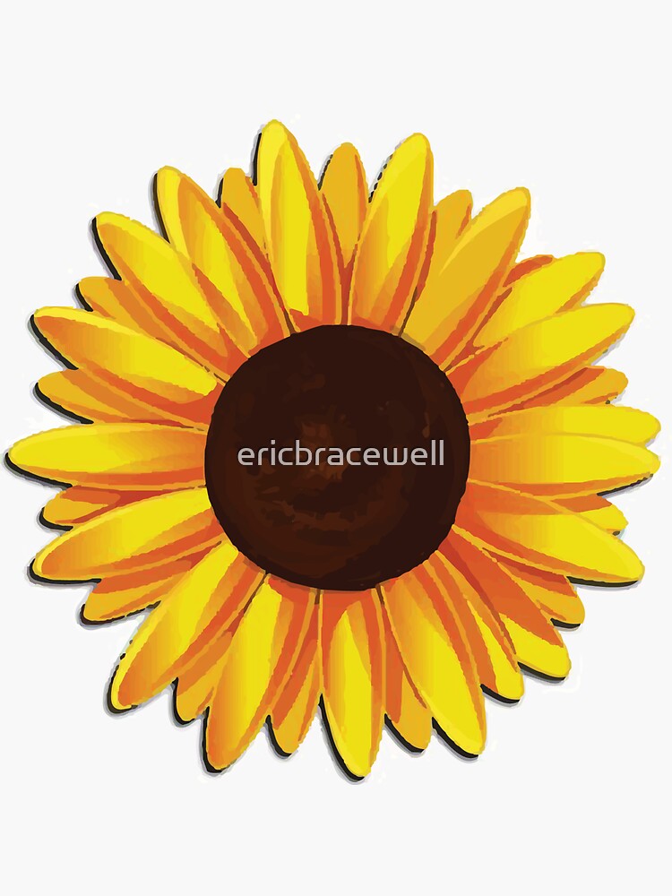 "Sunflower" Sticker for Sale by ericbracewell | Redbubble