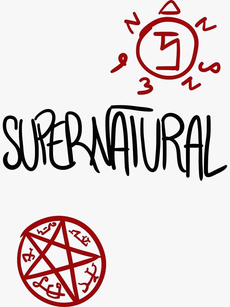 "supernatural logo ♥" Sticker by cursedornot | Redbubble