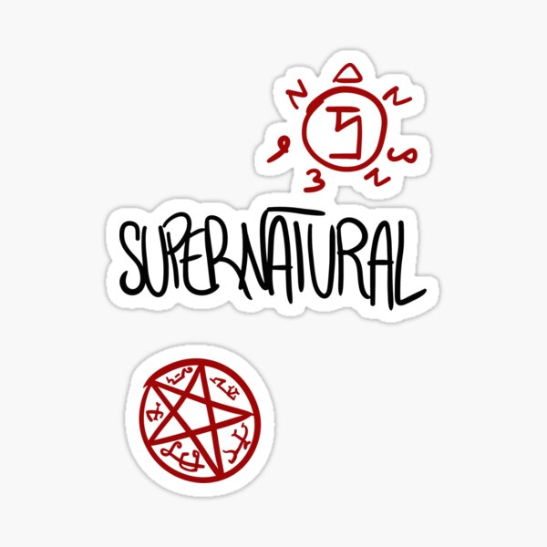 "supernatural logo ♥" Sticker by cursedornot | Redbubble