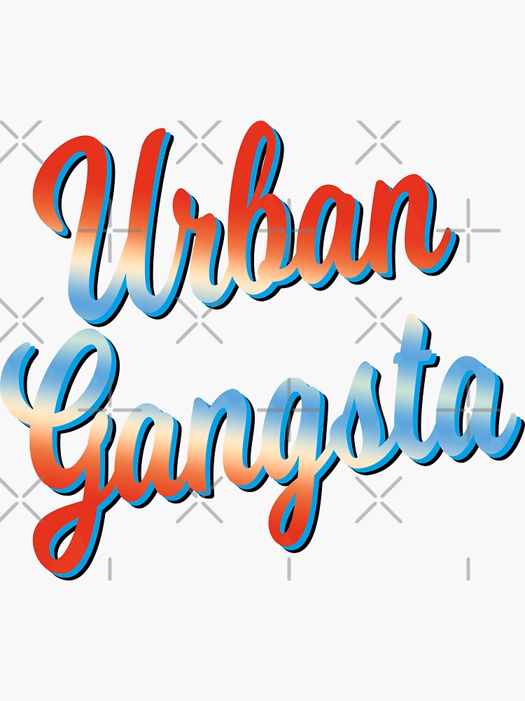 "Urban Gangsta (Nostalgic Vintage Retro Logo Banner - Cool Gangster ...