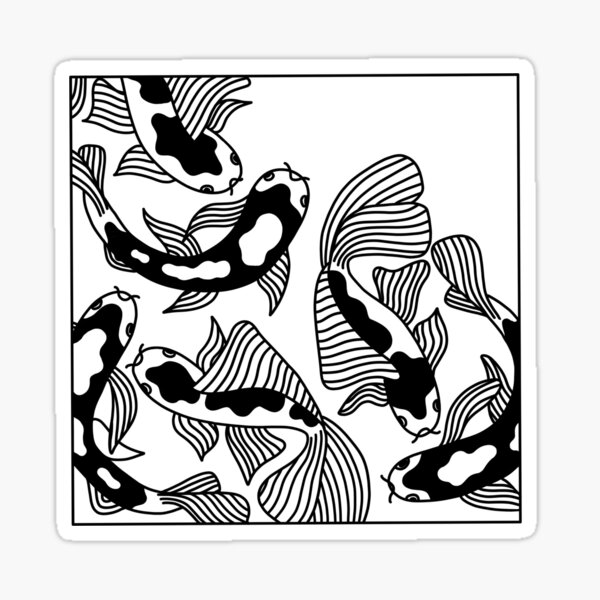 "cute little koi fish (no background)" Sticker by sterresaurus | Redbubble