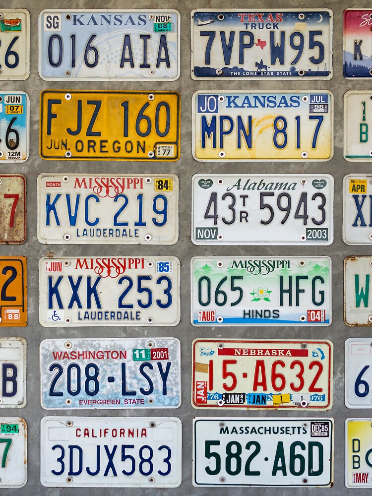 "Number Plate Print" Sticker for Sale by Printiums | Redbubble