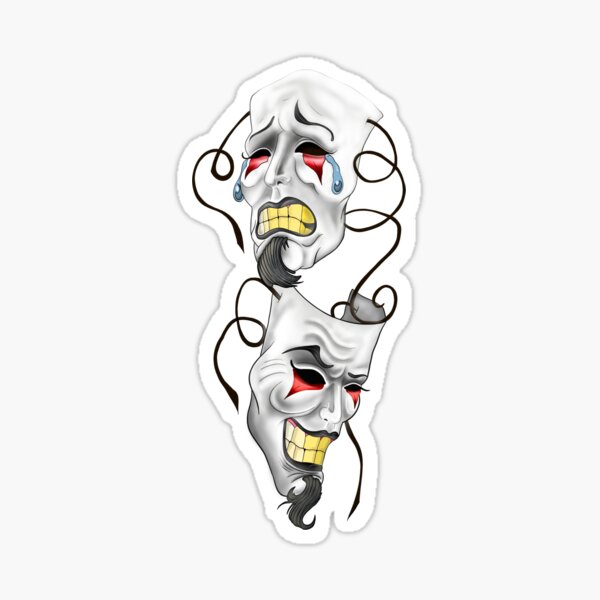 "Double Face" Sticker for Sale by DesignGab | Redbubble