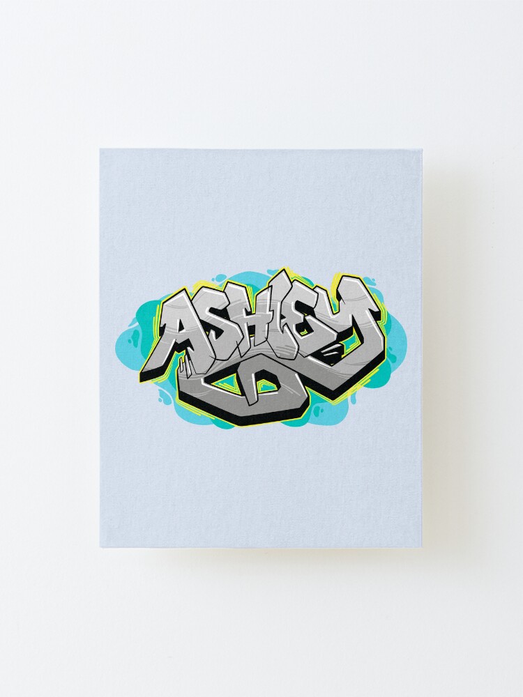 Lámina montada «Ashley Graffiti Nombre» de NameGraffiti | Redbubble