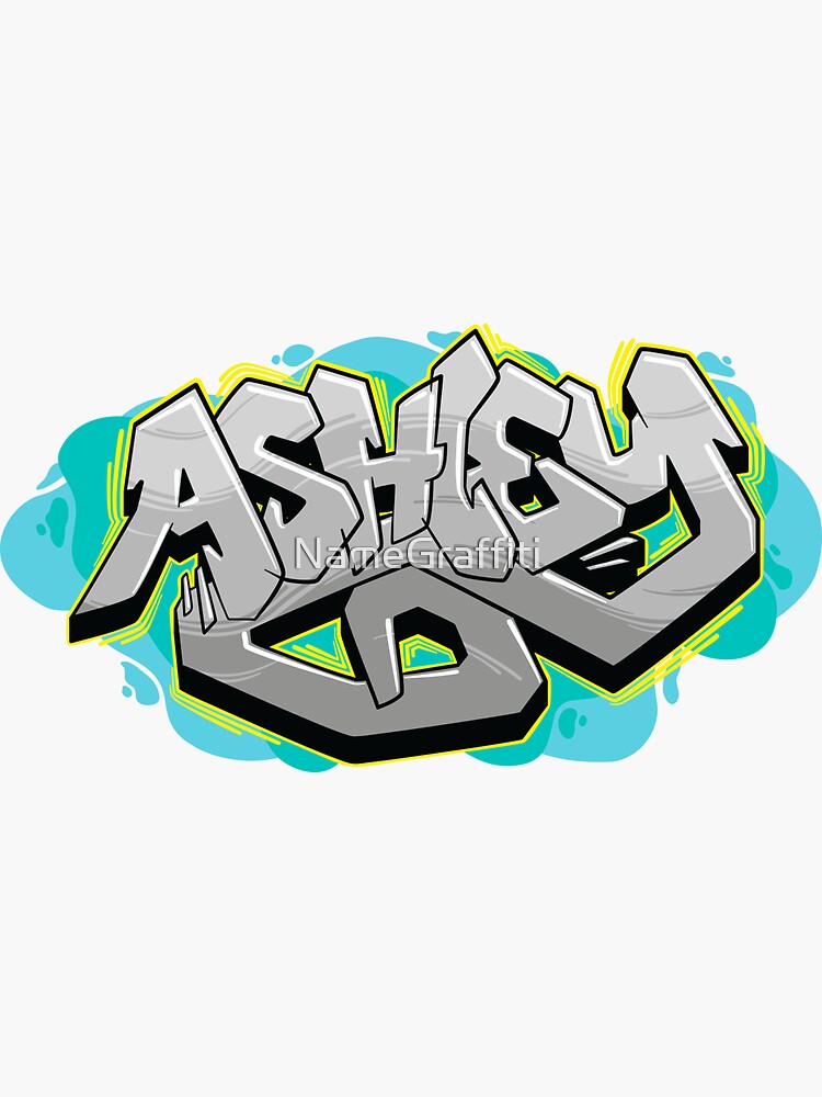 "Ashley Graffiti Name" Sticker for Sale by NameGraffiti | Redbubble