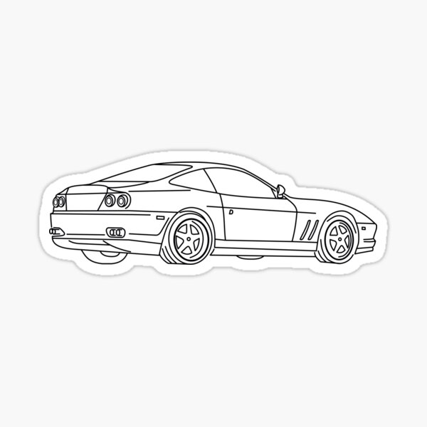 "Ferrari 550 Maranello - backside" Sticker by Aurealis | Redbubble