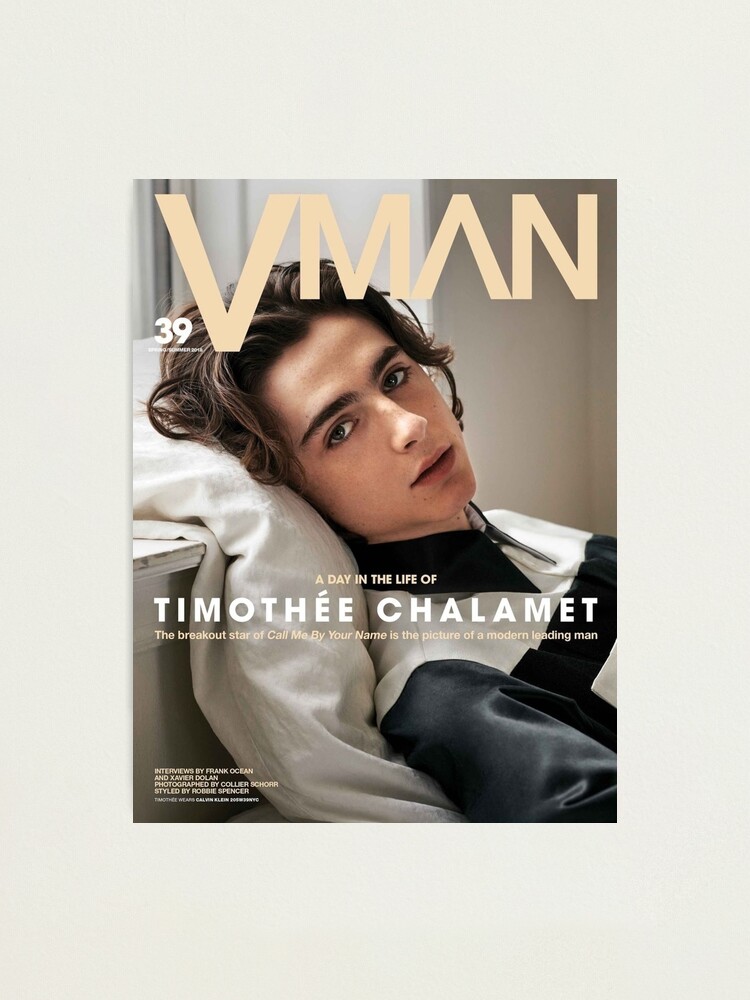 "Timothée Chalamet vman poster" Photographic Print by Timotheedaddy ...