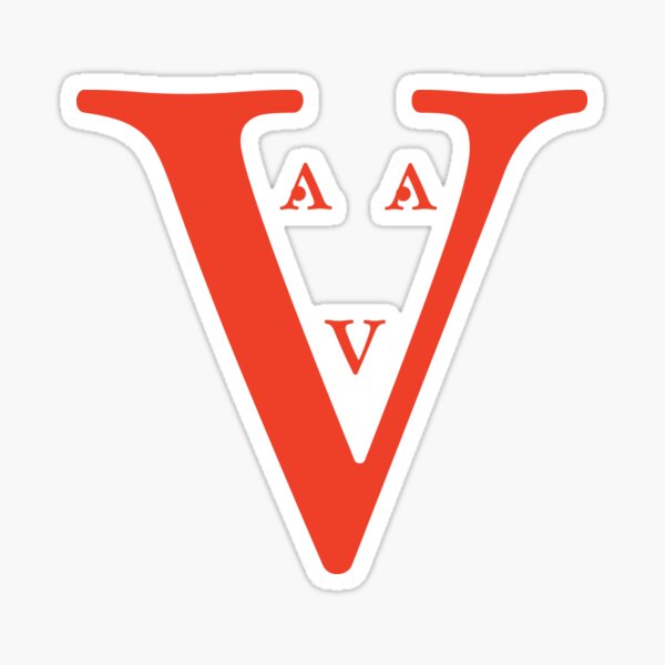 "V" Sticker for Sale by Desibeau | Redbubble