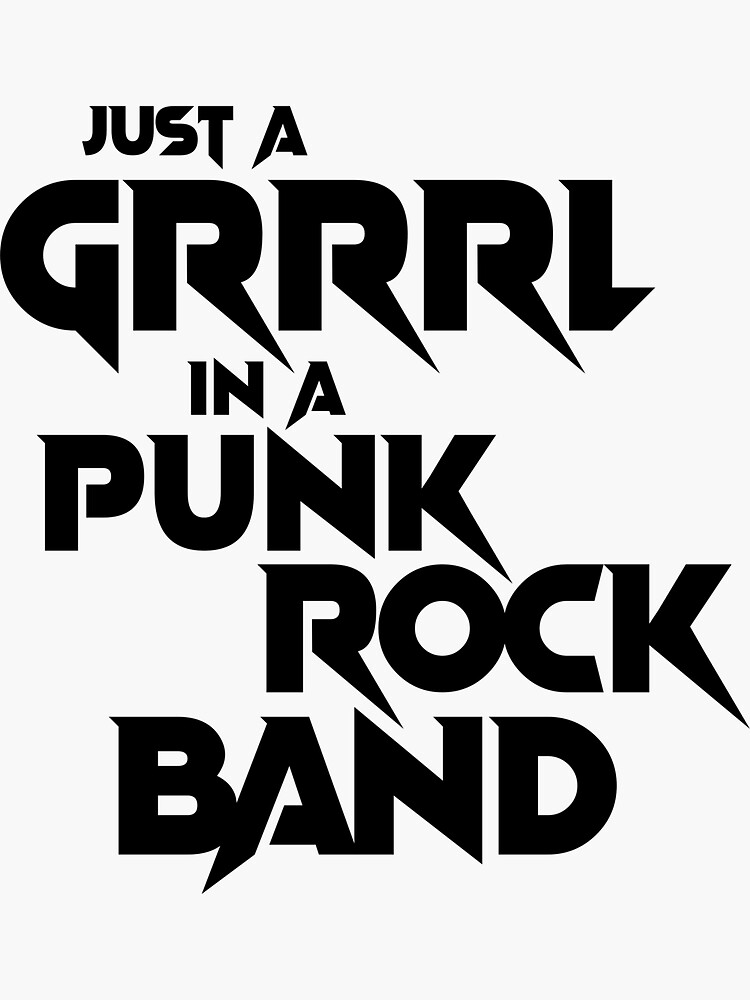 "Girl In A Punk Rock Band" Sticker by rike-mayer | Redbubble