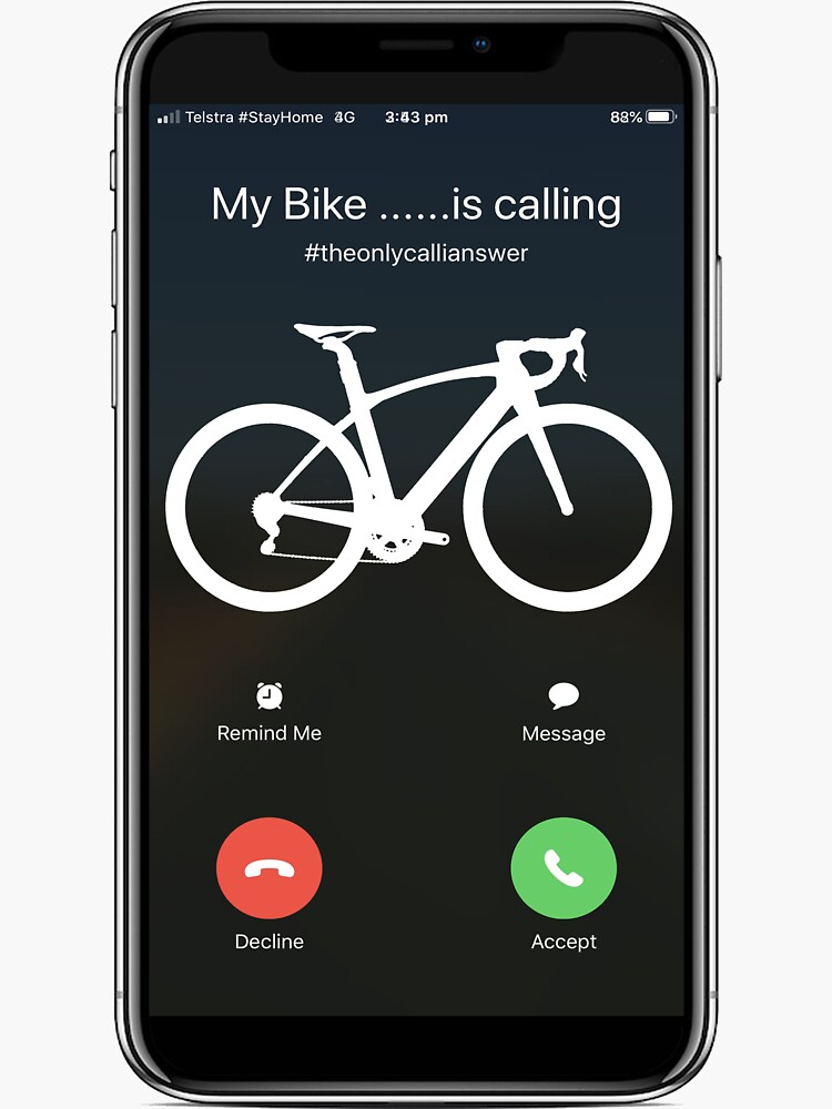 "Road bike calling" Sticker by Herandi | Redbubble
