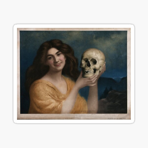 "Laughing Skull" Sticker by aardvarkwizard | Redbubble