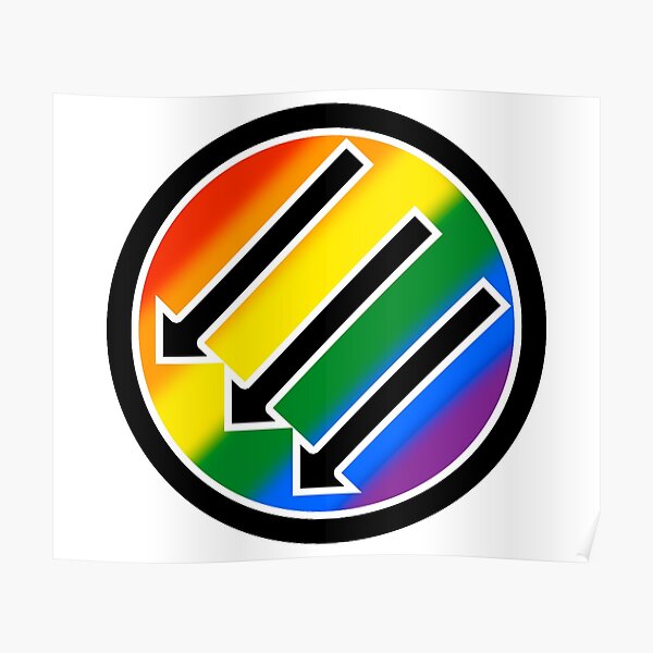 "3 Arrows Antifa LGBT" Poster by AntifaShop | Redbubble
