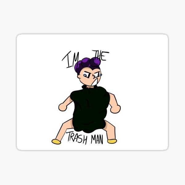"Minoru mineta Trash Man" Sticker by pixl-dragxn | Redbubble