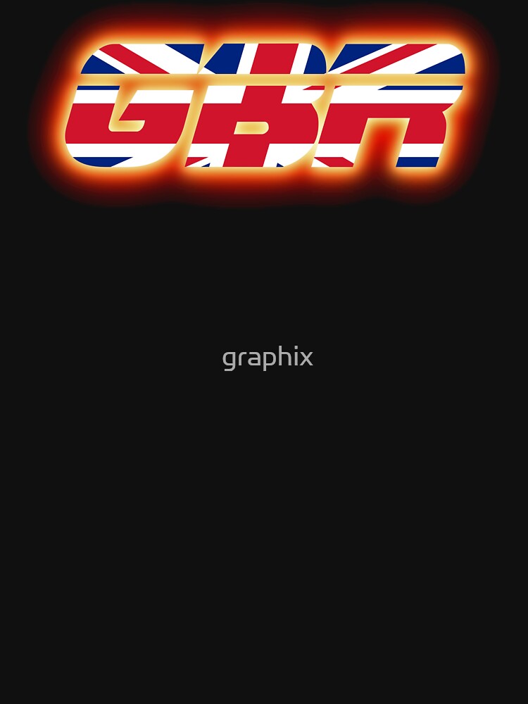 "GBR - Great Britain - Flag Logo - Glowing" T-shirt for Sale by graphix ...
