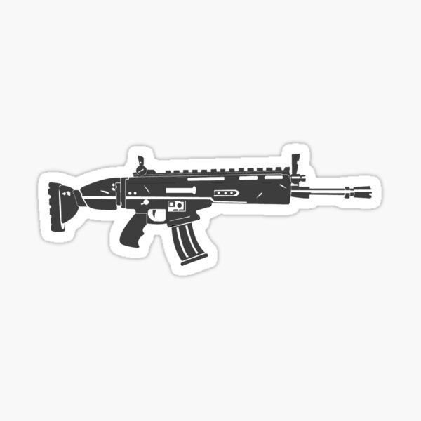 "SCAR Assault Rifle " Sticker by estudio3e | Redbubble