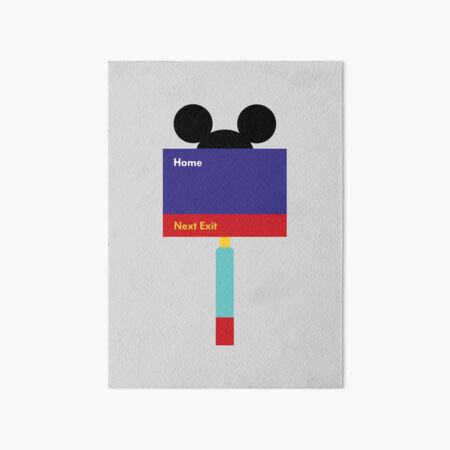 "Home, Next Exit – Mickey Purple Signs" Art Board Print for Sale by ...