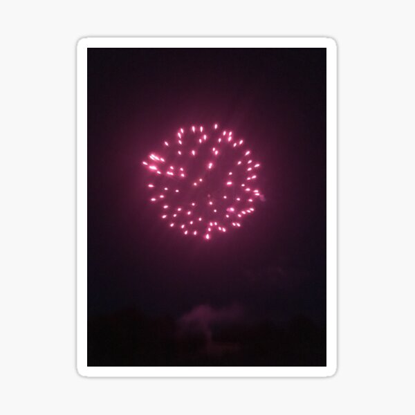 "Fireworks" Sticker for Sale by Louanne-B | Redbubble