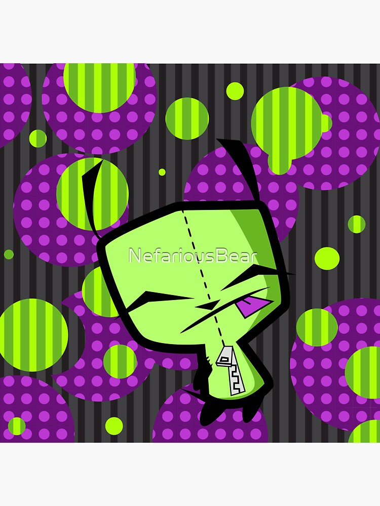 "Happy Gir from Invader Zim fanart" Sticker for Sale by NefariousBear ...