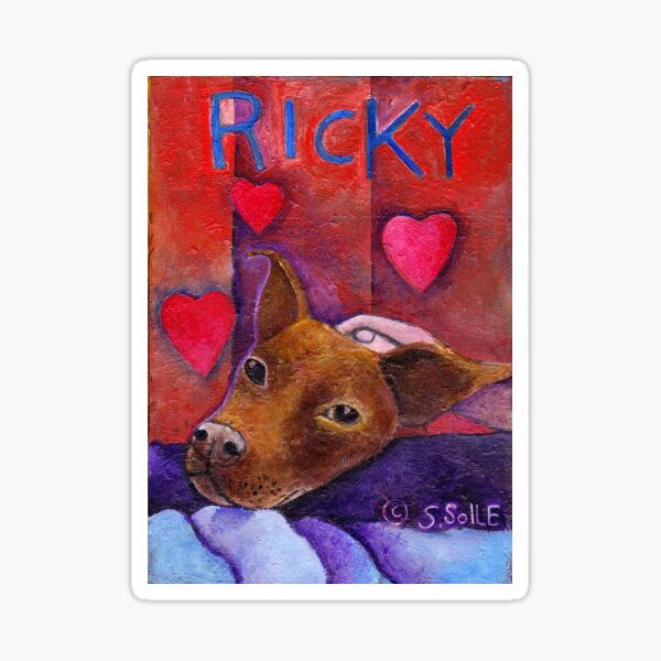 "Ricky " Sticker for Sale by SarahSolie | Redbubble