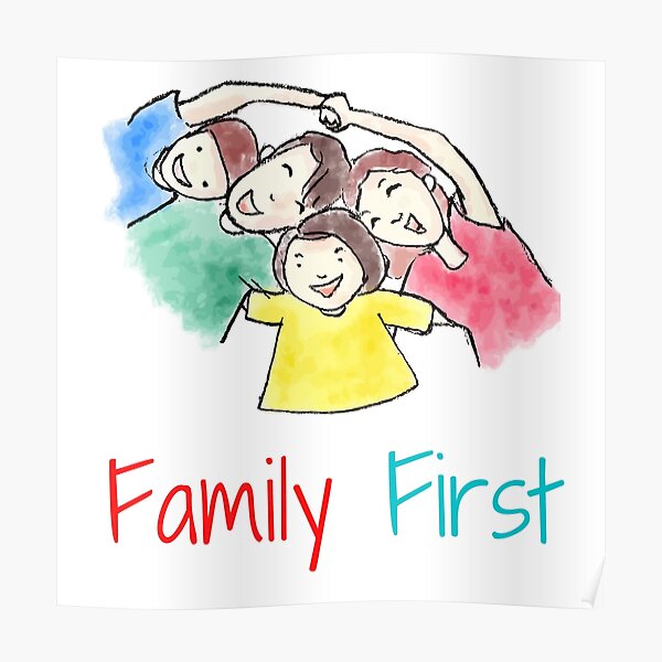 "Family First" Poster for Sale by Trendy23 | Redbubble