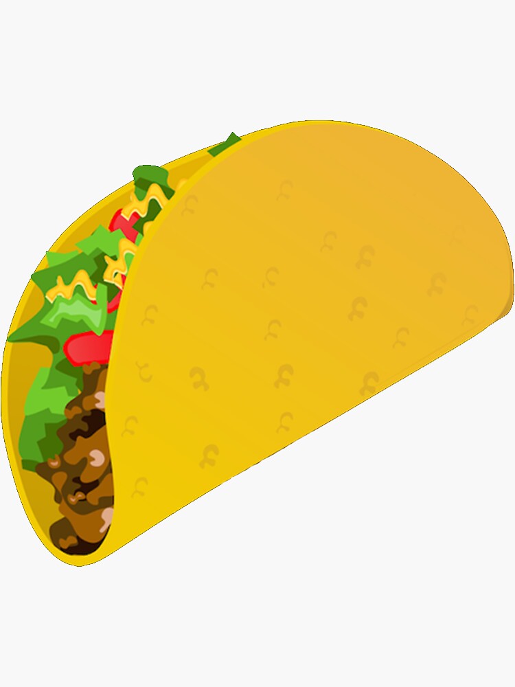 "Taco Emoji" Sticker by viggosaurus | Redbubble