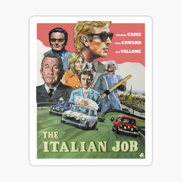 "Italian job poster" Sticker for Sale by Alan67Q | Redbubble