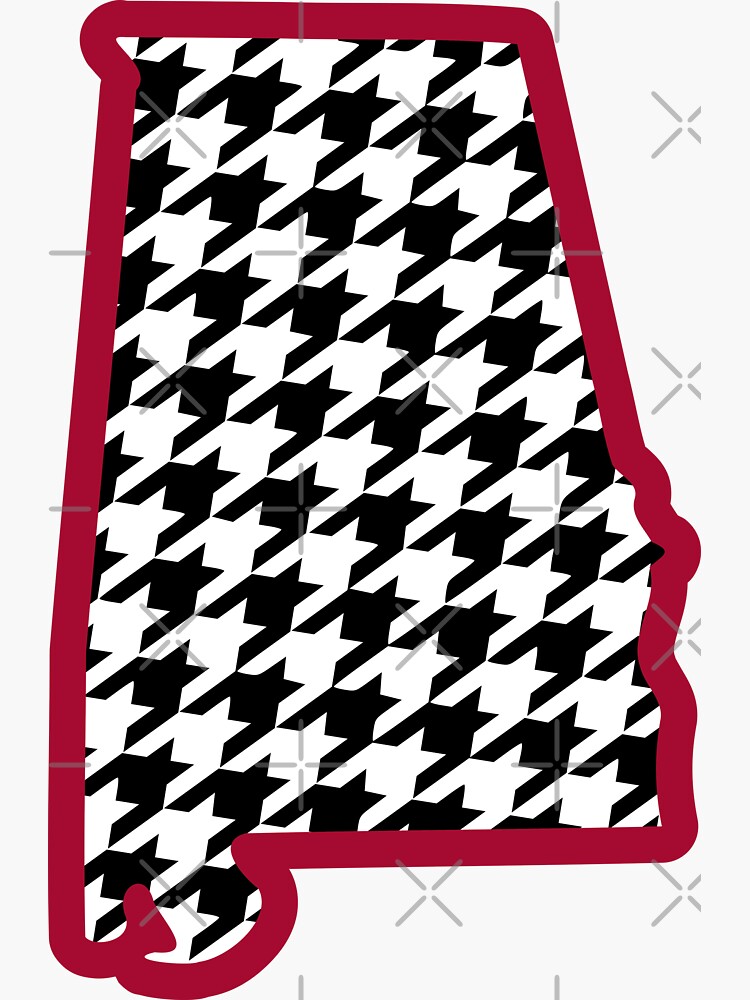 "Alabama Houndstooth" Sticker for Sale by thesaltyyankee | Redbubble