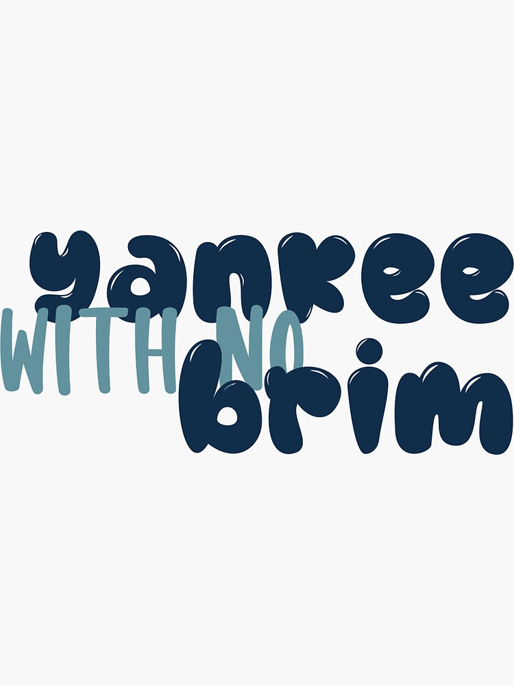 "yankee with no brim" Sticker for Sale by eliseabbott | Redbubble