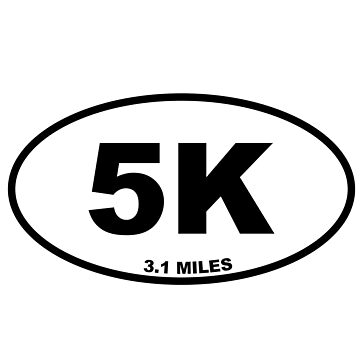 "5K" Sticker for Sale by kaylaoles | Redbubble