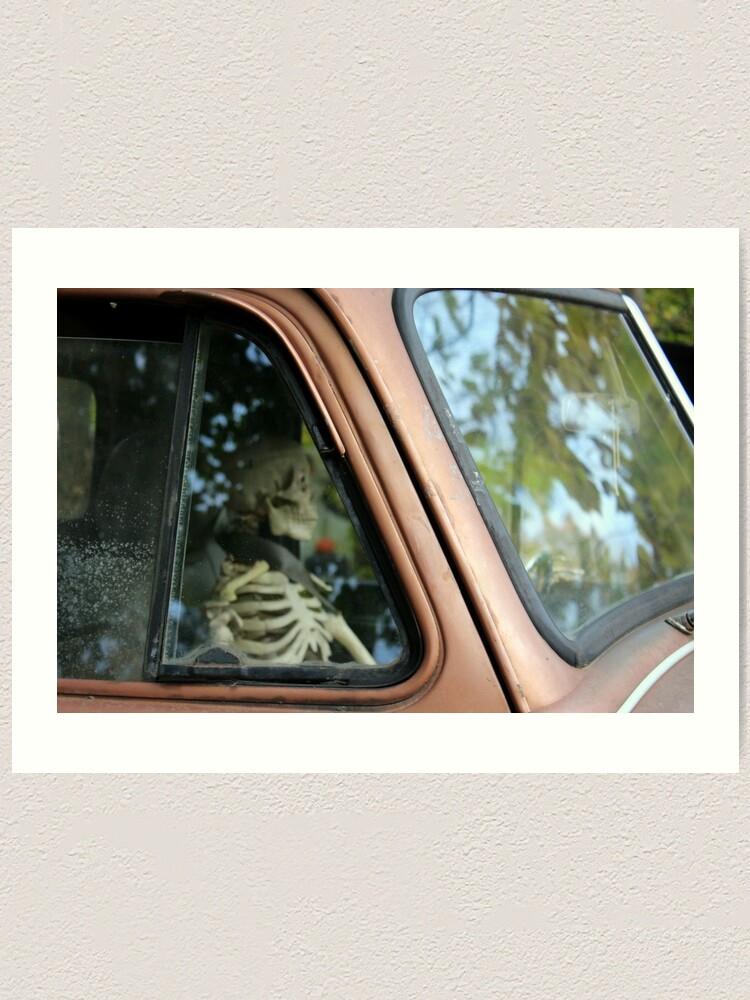 "Skeleton Behind The Wheel Of Chevy Truck" Art Print by anitahiltz ...