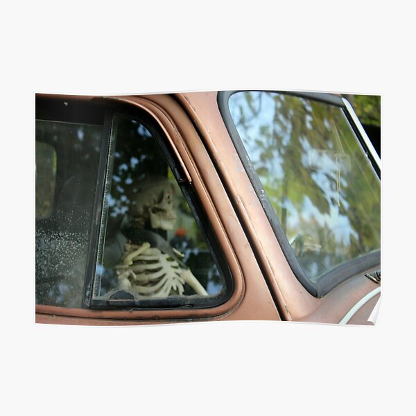 "Skeleton Behind The Wheel Of Chevy Truck" Poster for Sale by ...