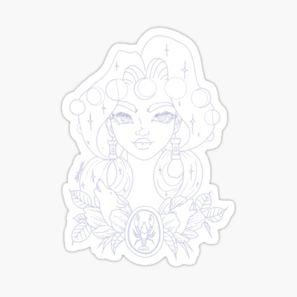 "Tarot - 18 - The Moon" Sticker by Lyxy | Redbubble