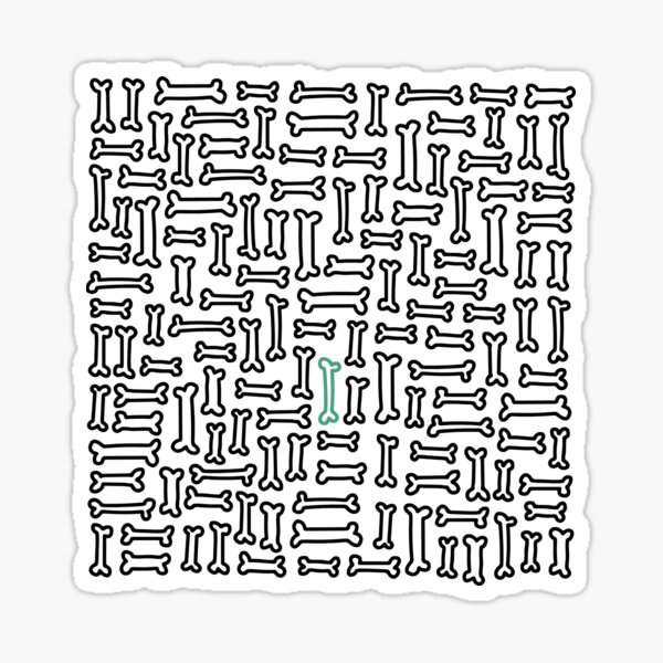 "Bones" Sticker by andreiaa | Redbubble