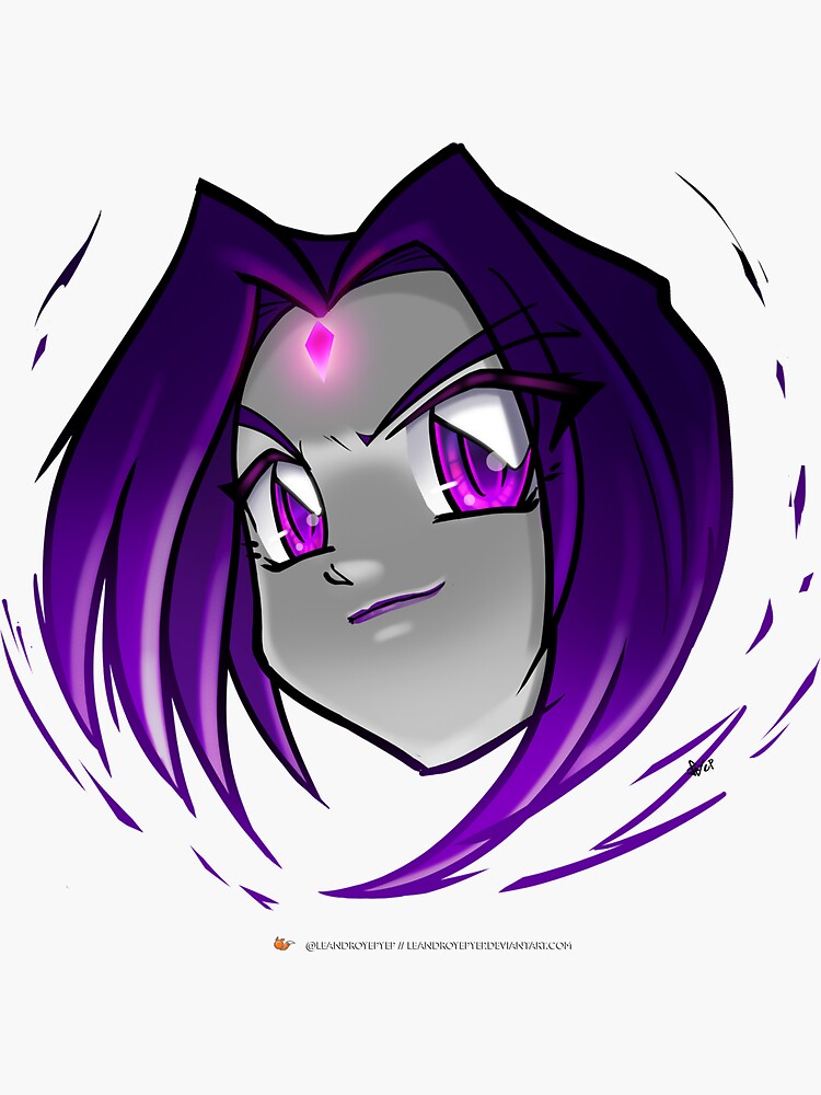 "Raven teen titans chibi " Sticker for Sale by leandroyepyep | Redbubble