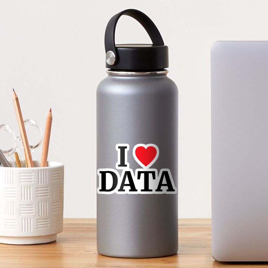 "I Love Data Heart " Sticker by brandonv111 | Redbubble