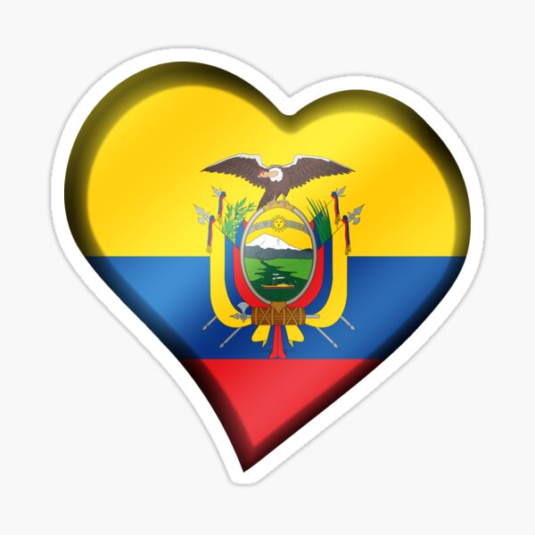 "Ecuadorian Flag - Ecuador - Heart" Sticker by graphix | Redbubble