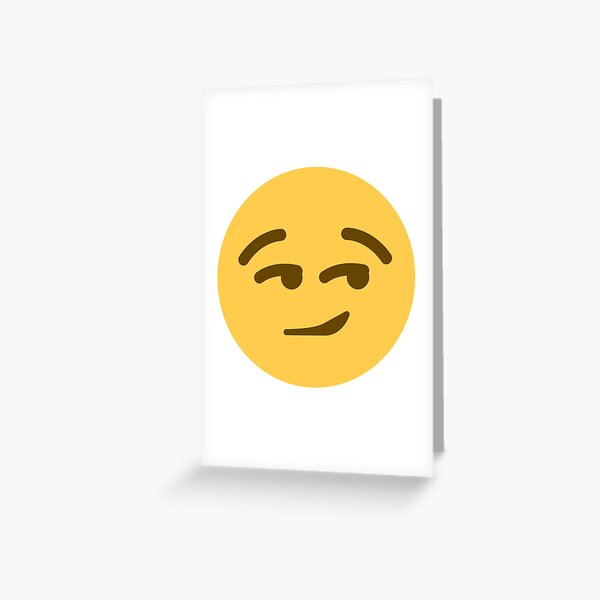 "Yellow Smirky Face Emoji" Greeting Card for Sale by Winkham | Redbubble